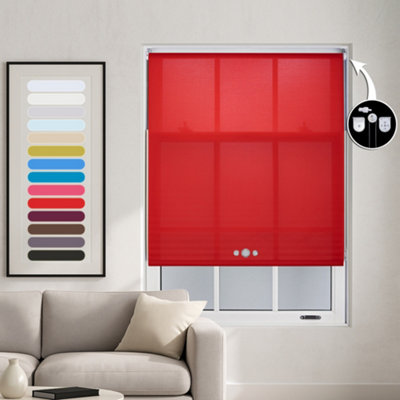 Furnished Roller Blind with Triple Chrome Round Eyelet and Metal ...