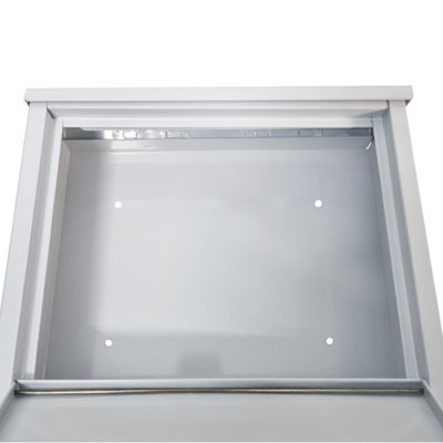 Furnished White Steel Letterbox Top Loading Mail Box Wall Mounted Post Box