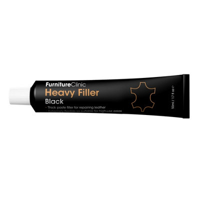 Furniture Clinic Leather Repair Filler Black, 50ml