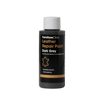 Furniture Clinic Leather Repair Paint, Dark Grey 50ml | DIY at B&Q