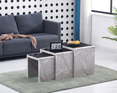 Grey high gloss nest of tables store
