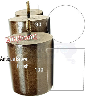 FURNITURE FEET 100mm HIGH REPLACEMENT LEGS SET OF 4 SOFAS SETTEE CHAIRS ...