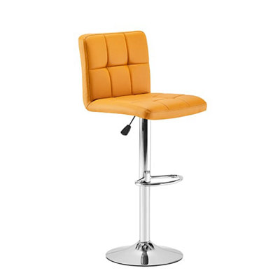 Furniture In Fashion Coco Curry Faux Leather Bar Stools With Chrome ...