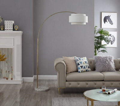 Furniture Outlet, Edinburgh Arched Copper Metal Floor Lamp.