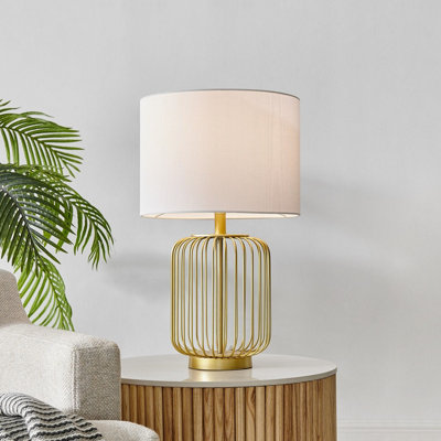 Furniture Outlet, Marlow Brushed Copper Wired Table Lamp