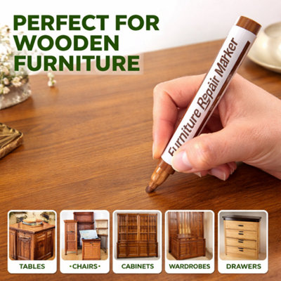 Furniture Touch Up Markers 3 Pack Wood Repair Pens for Scratches and ...