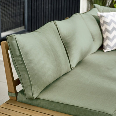 Furniturebox Brisa Wooden Garden Sofa Set - Solid Wood 8 Seat Corner L ...