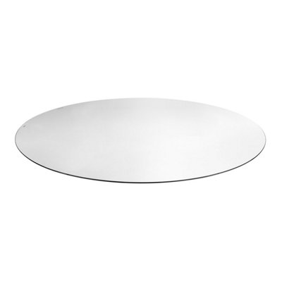 Furniturebox Round Tempered Glass Table Protector Topper 100cm | DIY at B&Q