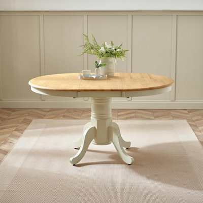 Furniturebox UK 4 Seater Dining Set - Padstow Cream Wooden Dining Table ...