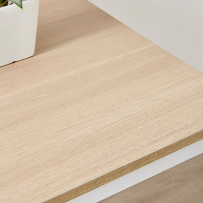 Furniturebox UK Kendrick Oak Effect Desk 120cm for Home Working Study ...