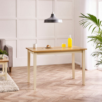 Furniturebox UK Salcombe Small Rectangular Wooden Table & 4 Whitby ...