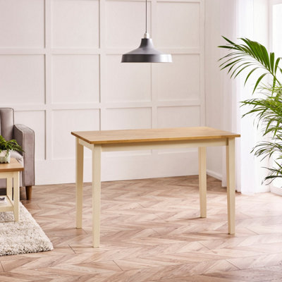 Furniturebox UK Salcombe Small Rectangular Wooden Table & 4 Whitby ...