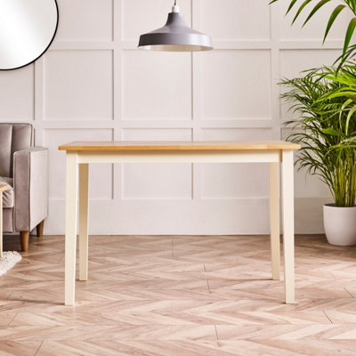 Furniturebox UK Salcombe Small Rectangular Wooden Table & 4 Whitby ...