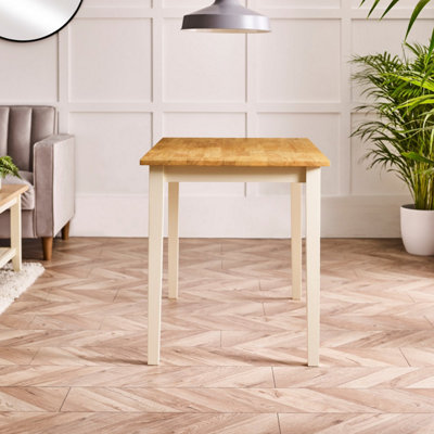 Furniturebox UK Salcombe Small Rectangular Wooden Table & 4 Whitby ...