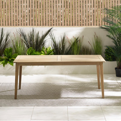 FurnitureboxUK Wood Outdoor Dining Table and Chairs - Asa Rectangular ...