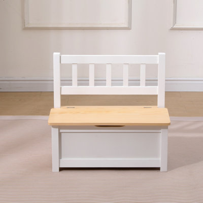 FurnitureHMD 2 In 1 Wooden Toy Box, Kids Storage Bench, Toy Chest with ...