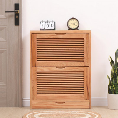 FurnitureHMD Pre Assembled Shoe Storage Cupboard space Saving Shoe Cabinet Shoe Rack for Living Room Hallway