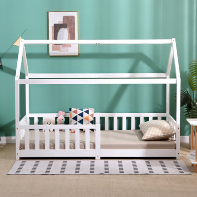 FurnitureHMD Treehouse Style Bed Frame,Solid Pine Wood, Single Bed ...