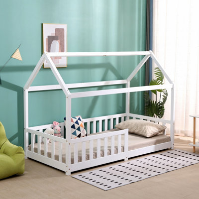 FurnitureHMD Treehouse Style Bed Frame,Solid Pine Wood, Single Bed ...