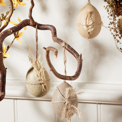 Furze Dried Flower Easter Egg Decoration Baubles Rustic Home Décor