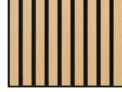 Fuse Acoustic Wooden Slatted Wall Panel in Natural Oak