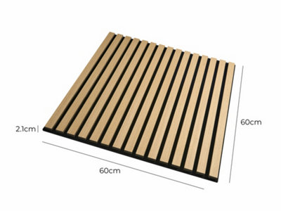 Fuse Acoustic Wooden Slatted Wall Panel in Natural Oak