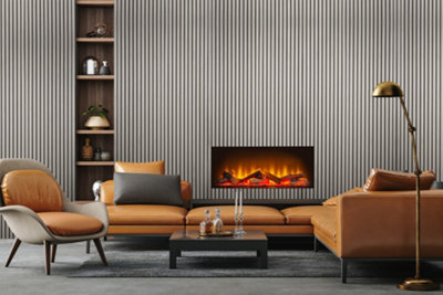 Fuse Acoustic Wooden Wall Panel in Grey Oak, 2.4m x 0.6m | DIY at B&Q