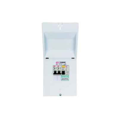 FUSEBOX GARAGE UNIT 63A 30mA RCD + B6/B16 MCBs, F100GRA
