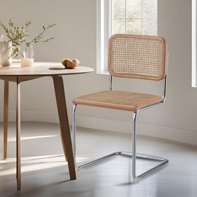 Fusion Living Natural Camden Cantilever Dining Chair