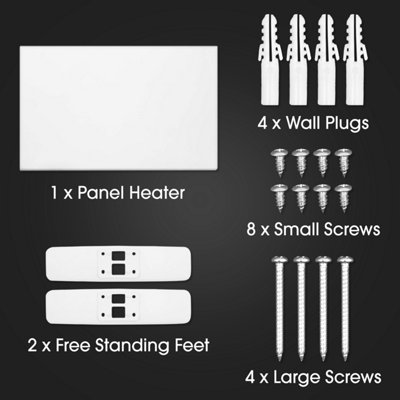 Futura 1500W Electric Radiator Panel Heater Bathroom Safe Setback Timer ...