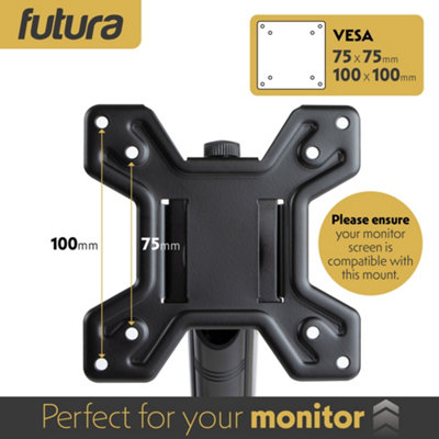Futura Dual Monitor Arm Desk Mount Gas Spring Bracket 13-32 Inch ...