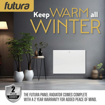 Futura Electric 1000W Radiator Panel Heater Wall Mounted or Floor ...