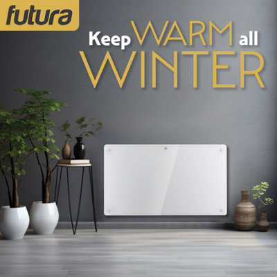 Futura Electric 1500W WIFI Glass Radiator Panel Heater White Wall ...