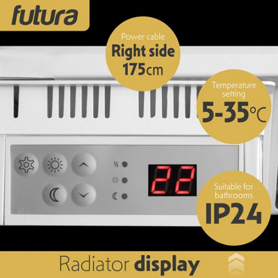 Futura Electric 2000W Radiator Panel Heater Wall Mounted or Floor ...