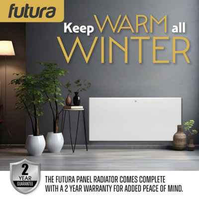 Futura Electric 2000W Radiator Panel Heater Wall Mounted or Floor ...