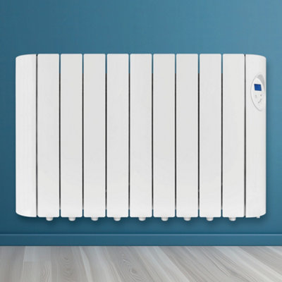 Futura Electric Panel Heater 1800W Oil Filled Radiator Day Timer Wall ...