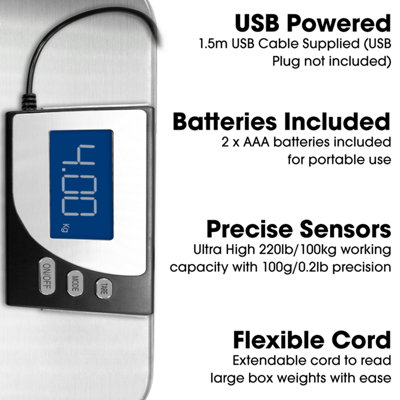 Futura Postal Scales 100kg Digital Shipping Parcel Scales Heavy Duty ...