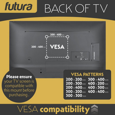 Futura TV Wall Bracket Mount for 32-65 Inch TVs, Tilt, Swivel ...