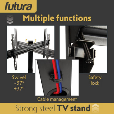 Futura Universal TV Stand 30 to 75 Inch TVs, Swivel & Height Adjustable ...
