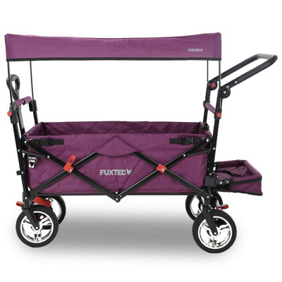 FUXTEC FX-CT800 Foldable Wagon with UV Canopy, Push Handle & Interior ...