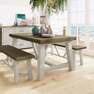 FWStyle 1.4M Solid Reclaimed Pine Dining Bench Seat