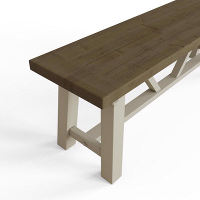 FWStyle 1.4M Solid Reclaimed Pine Dining Bench