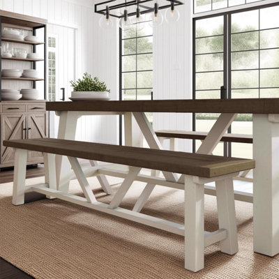 FWStyle 1.8M Solid Reclaimed Pine Dining Bench