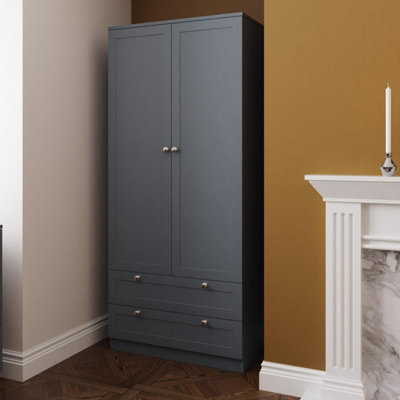 FWStyle 2 Door Wardrobe With 2 Drawers