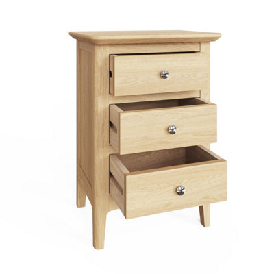 FWStyle 3 Drawer Chest Of Drawers Ash Ready Assembled