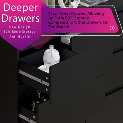 FWStyle 7 Drawer Black Chest Of Drawers Merchant Chest Scratch ...