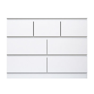 FWStyle 7 Drawer White Chest Of Drawers Merchant Chest Scratch ...