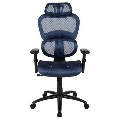 FWStyle Blue Ergonomic Mesh Office Chair Lumbar Support & Tilt