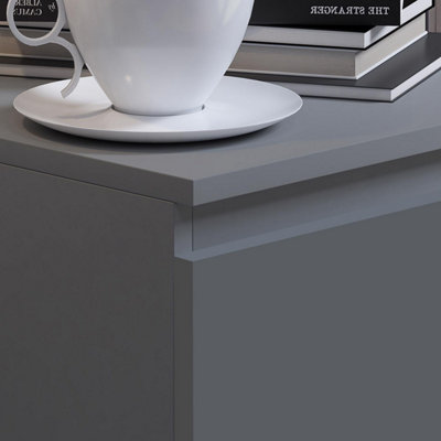 FWStyle Dark Grey 3 Drawer Chest Of Drawers