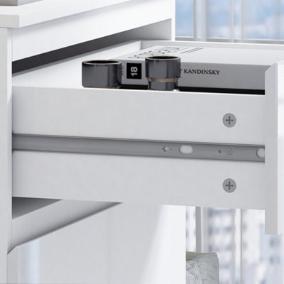 FWStyle High Gloss White Chest Of 3 Drawers Scratch Resistant Anti ...